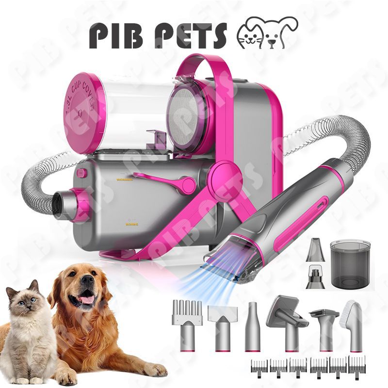 8 IN 1 Pet Grooming Vacuum Kit Speed Adjustable Cat Dog Blower Hair ...
