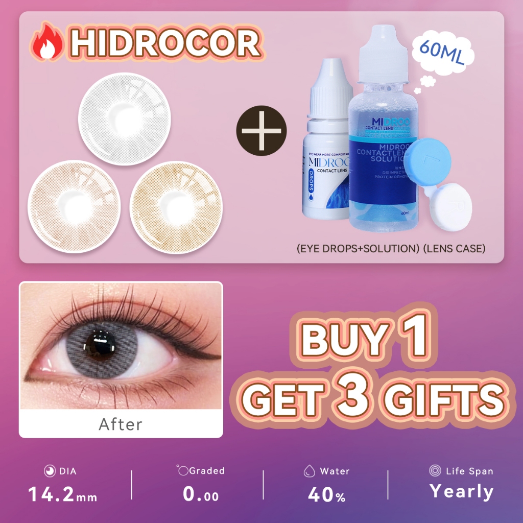 Midroo Hidrocor ICE Contact Lens With 60ml Solution+10ml Eyedrop ...