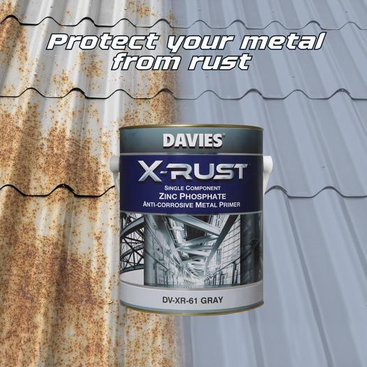 Davies X-Rust Anti-Corrosion Metal Primer Gray-4L (4 liters / GALLON ...