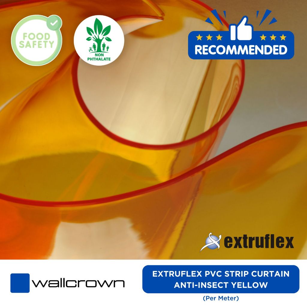 Extruflex PVC Strip Curtain Anti-Insect Yellow (Per Meter) | Shopee ...