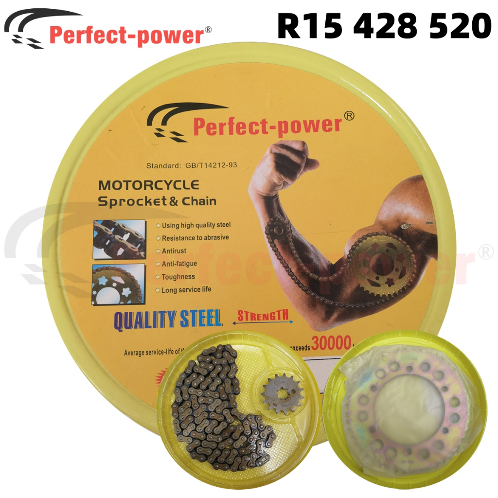 Perfect Power Chainset For Yamaha R15 V3 428H 520 6H Sprocket Chain Set ...