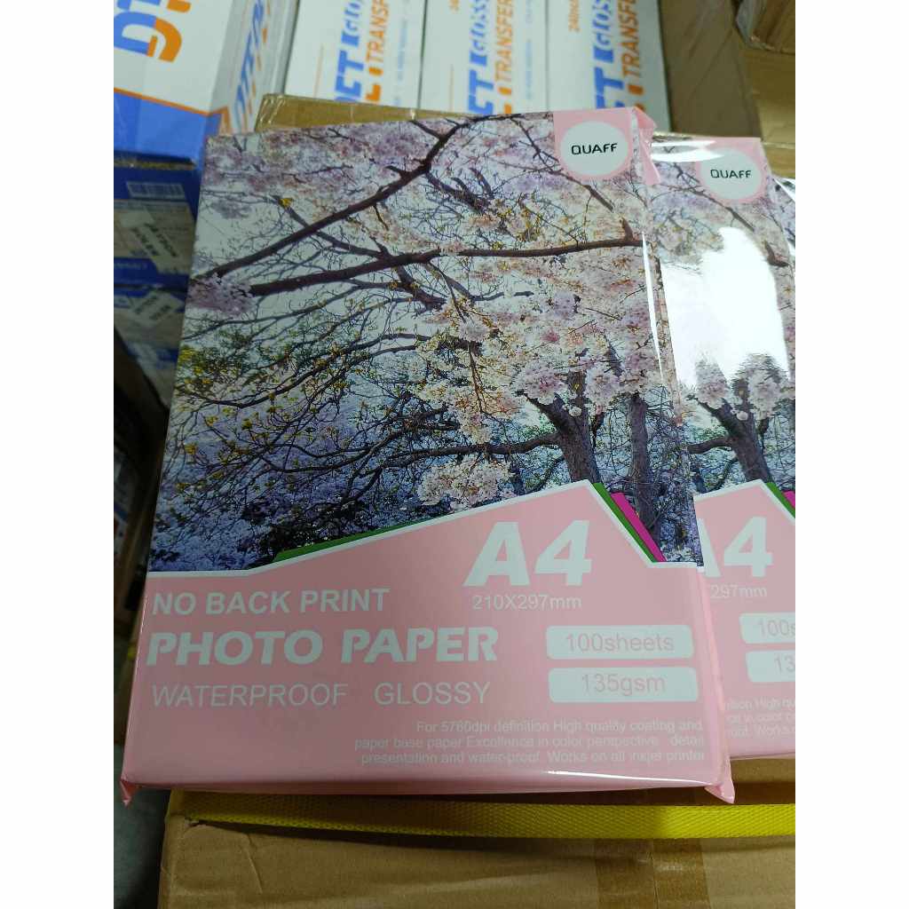 QUAFF No Back Print Photo Paper A4 135GSM (100SHEETS) | Shopee Philippines