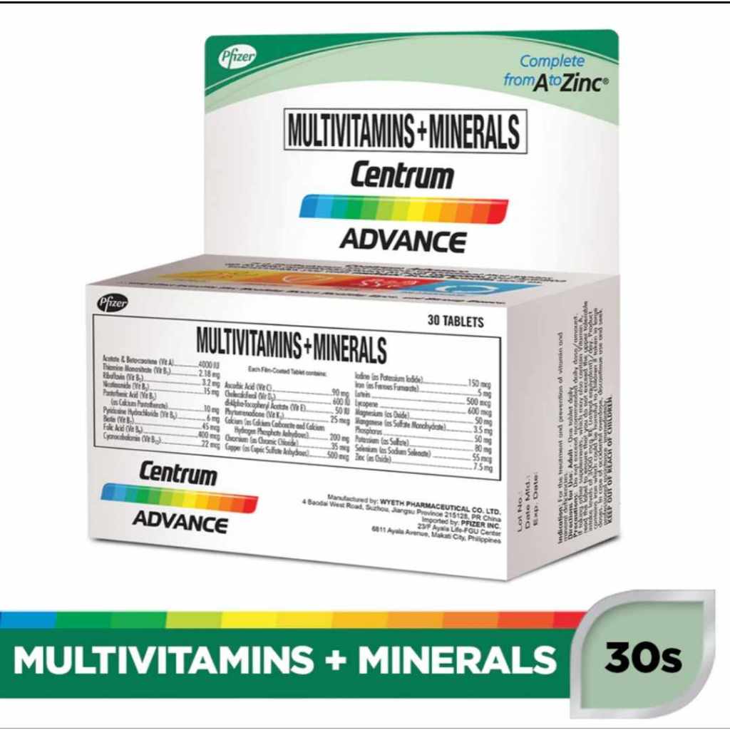 Centrum Multivitamins and Minerals Tablets | Shopee Philippines