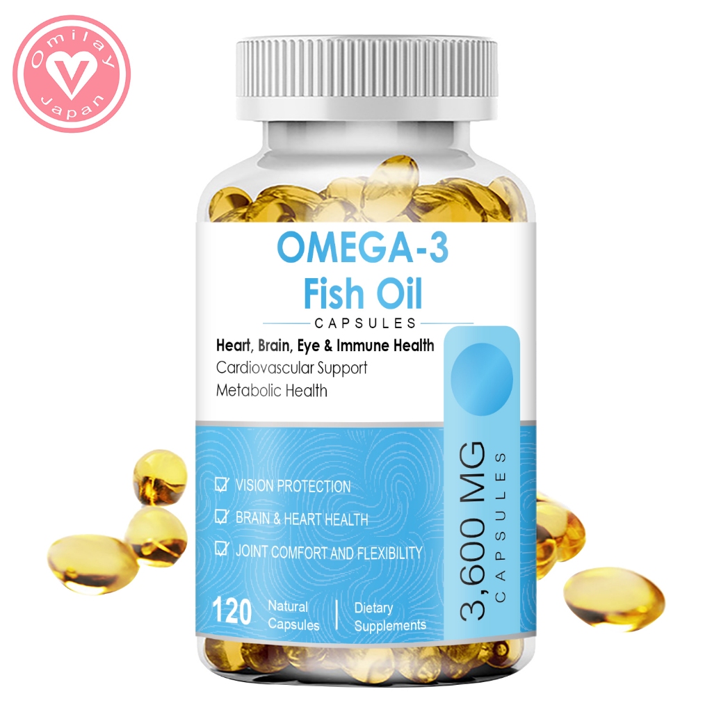 Omilay Omega 3 Fish Oil Softgels Supports Heart Health Supplements Rich ...