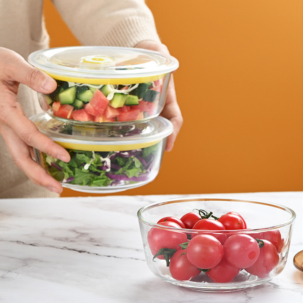 heat-resistant high-grade glass lunch box, food storage glass bowl ...