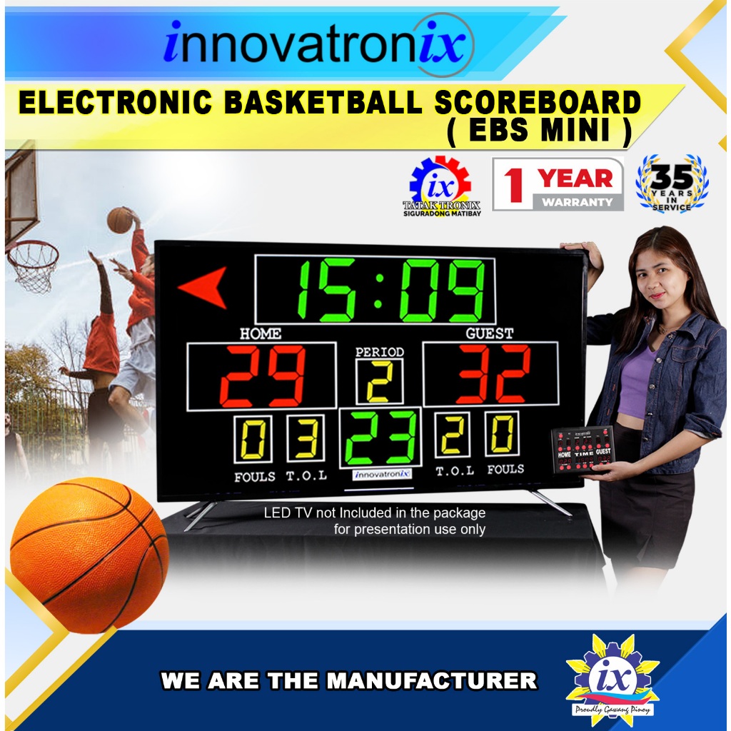Innovatronix Electronic Basketball Scoreboard EBS Mini Controller TVNOT ...