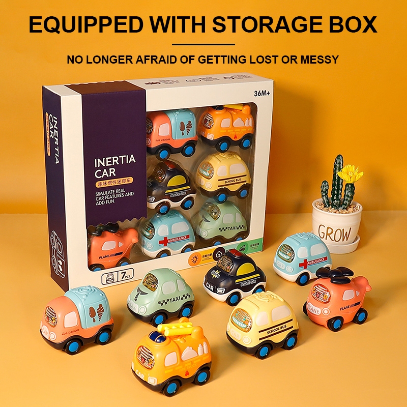 Cute Mini Car Toys Set for Kids Baby Toys Engineering Truck Car Toys ...