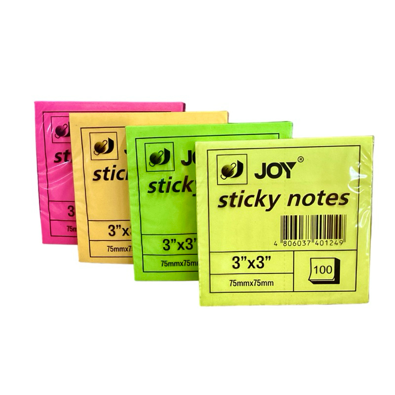 Stick Notes Joy 3” x 3” (Neon Colors) | Shopee Philippines