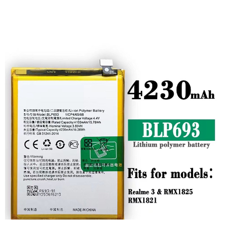 for Realme 3 Battery High Quality Battery BLP693 BATTERY | Shopee ...