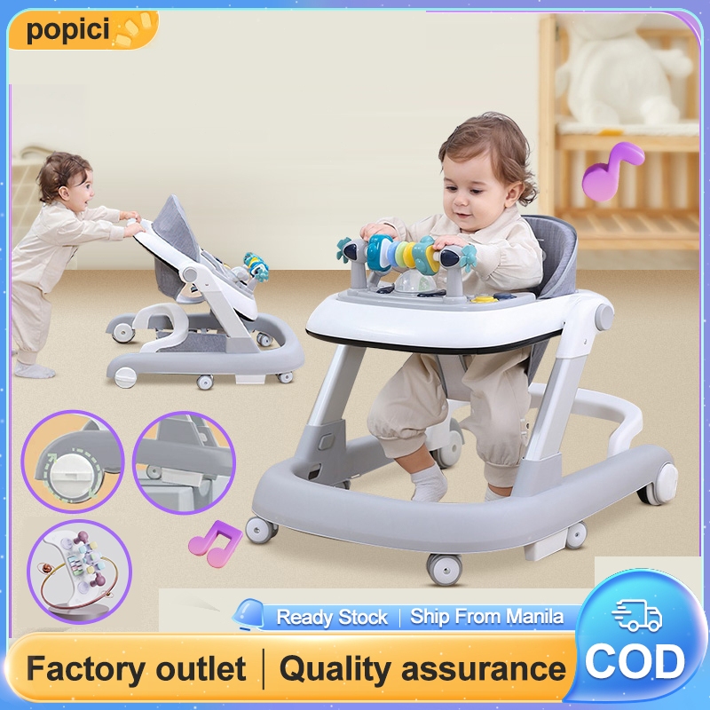 Baby Walker Foldable Push Handle Walker for Baby Trolley Walker With ...