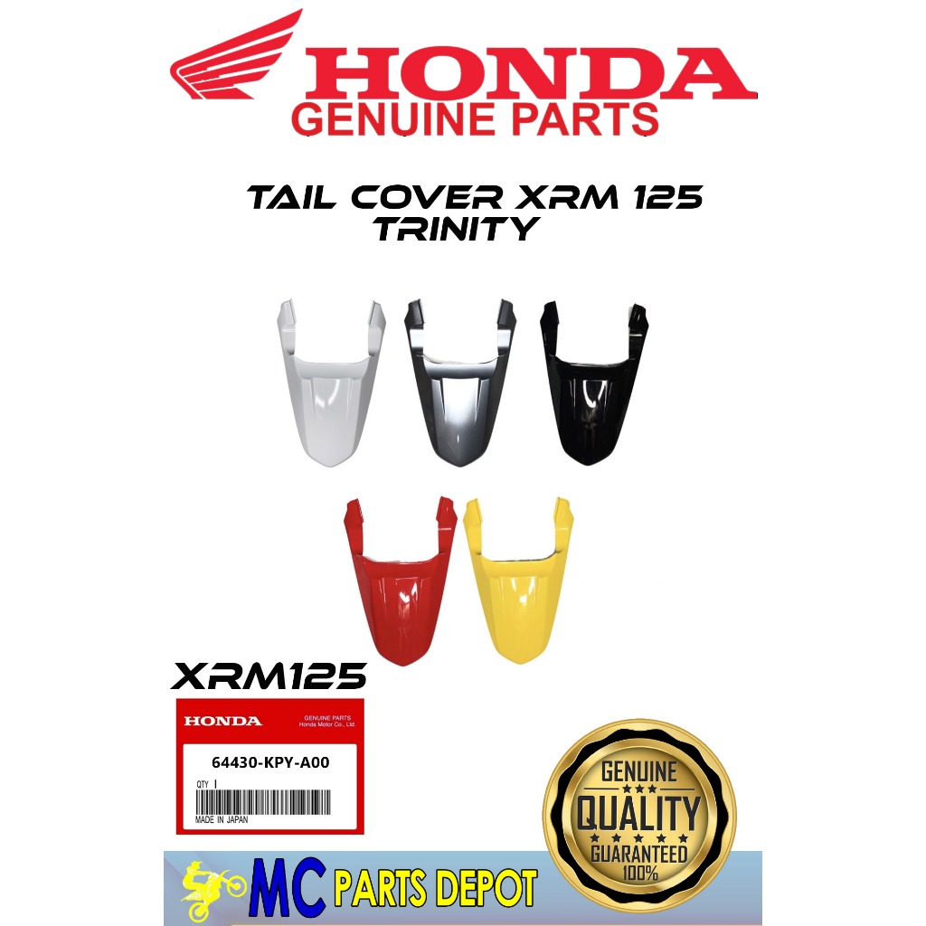 HONDA GENUINE TAIL COVER FOR XRM 125 TRINITY ( 64430-KPY-A00 ) | Shopee ...