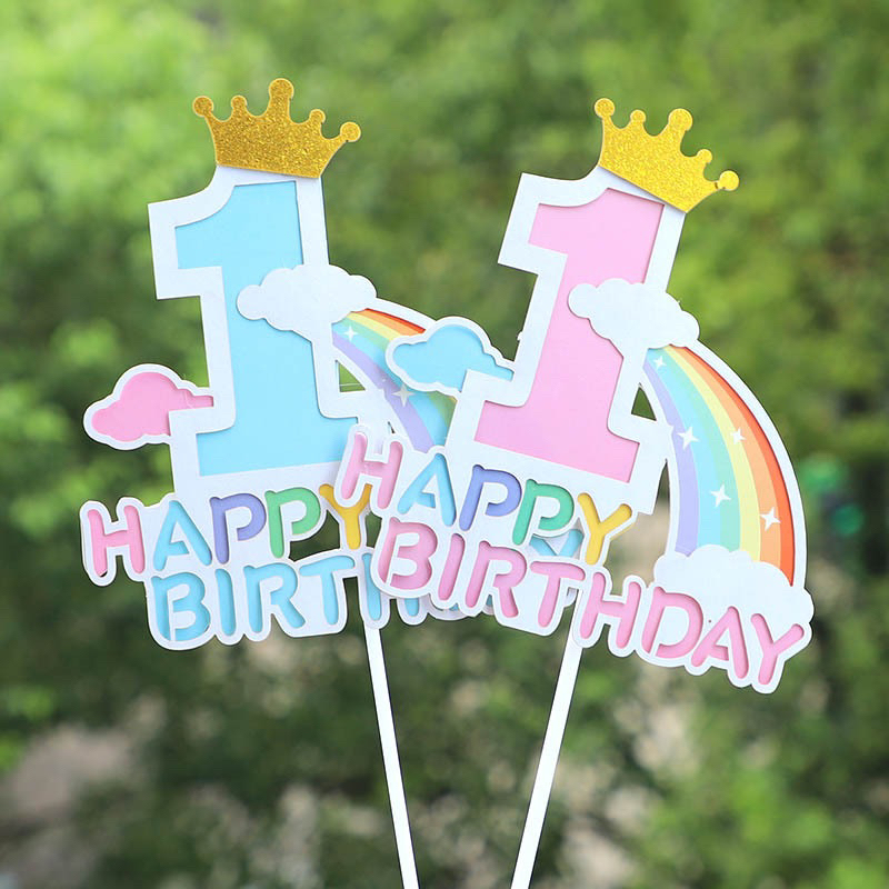 5pcs Happy Birthday Topper 1 Topper Cake Topper Cake Design | Shopee ...