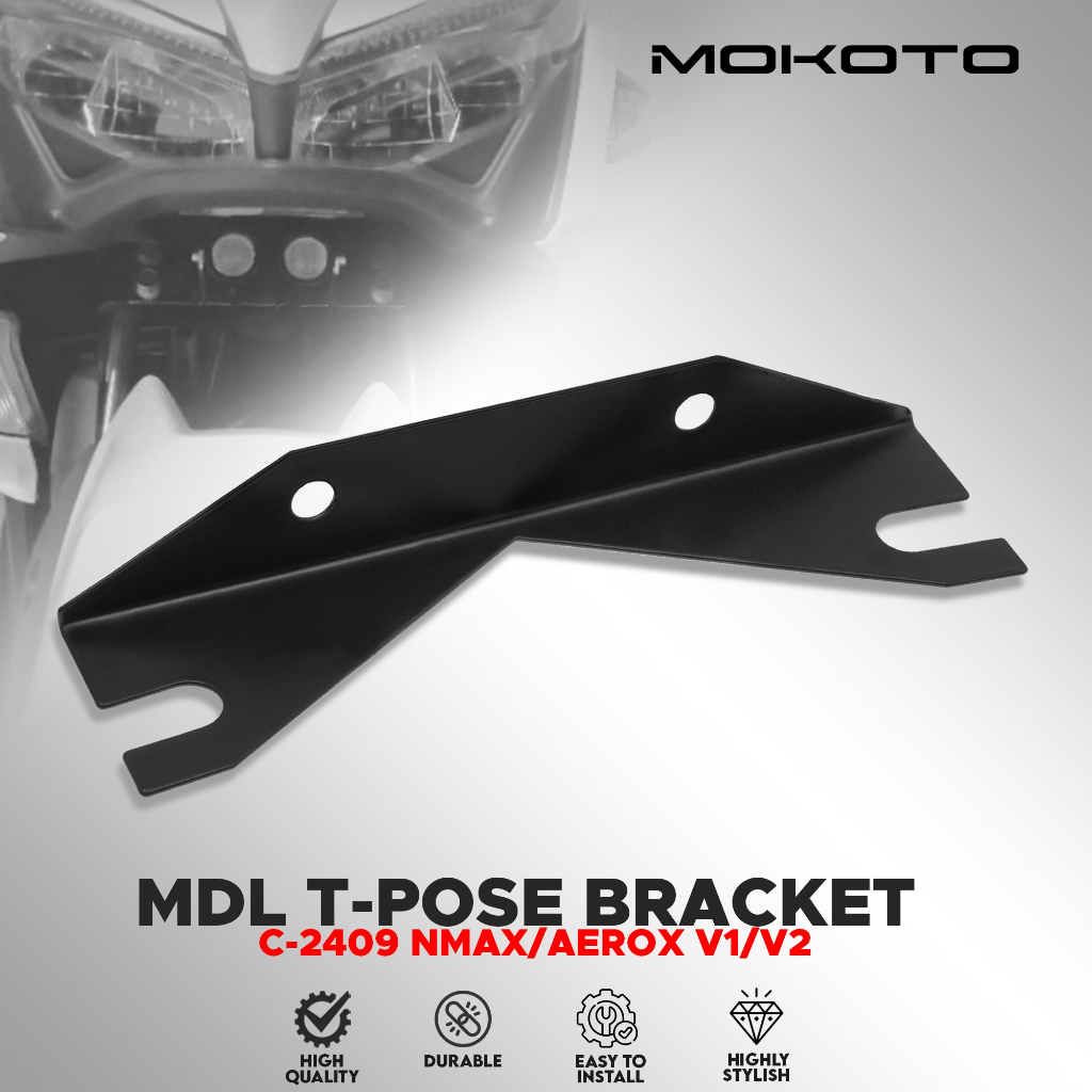 NMAX V1 / V2 MINI DRIVING LIGHT TPOST LED BRACKET FOR NMAX V1 / V2 T ...