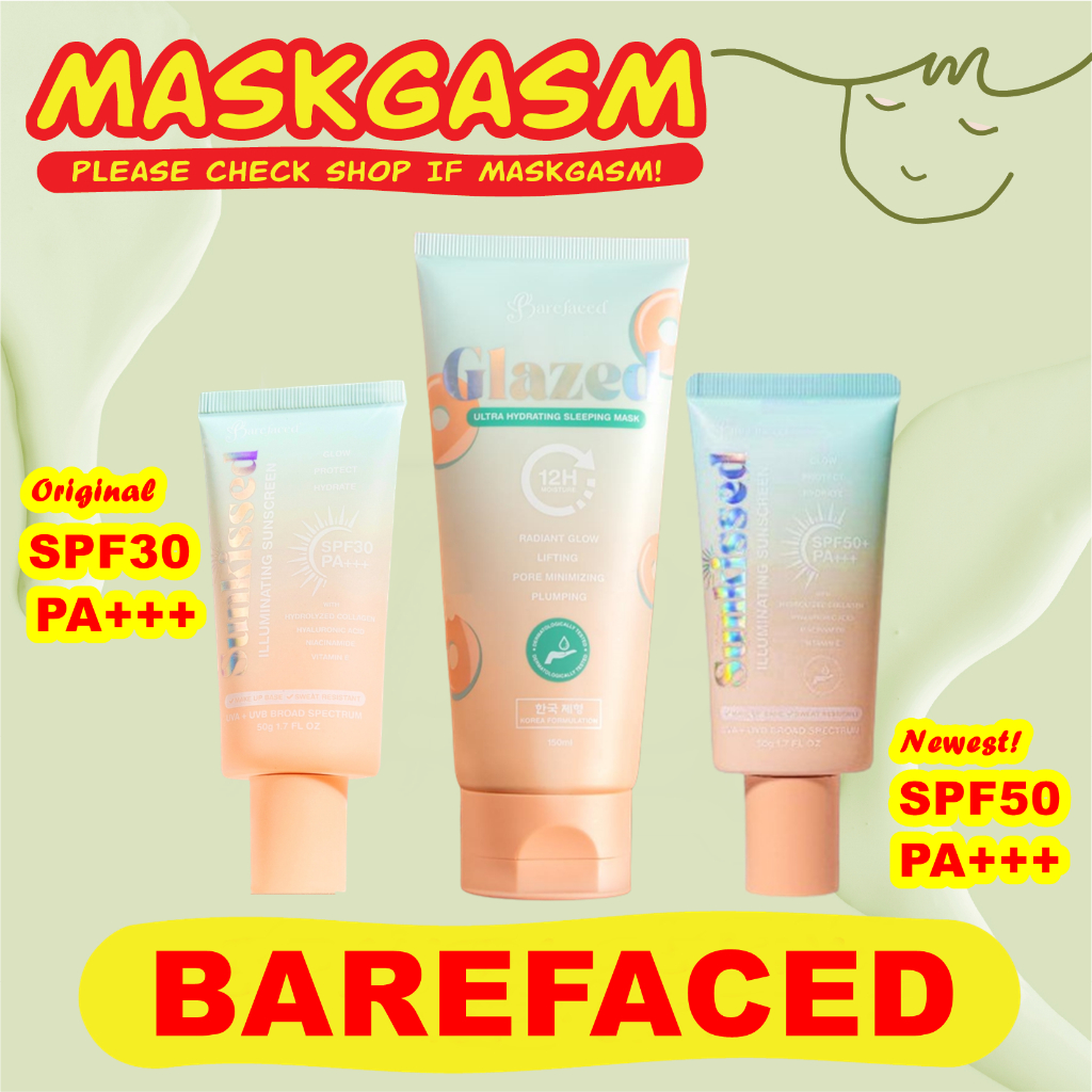 Barefaced SUNKISSED Illuminating Face Sunscreen 50g with SPF 30 and ...