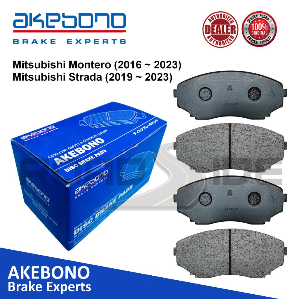 Akebono Front Brake Pads for Mitsubishi Montero (2016-2023), Mitsubishi ...