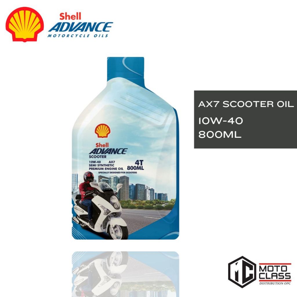 SHELL ADVANCE AX7 SCOOTER OIL 10W-40 800ML 104232 | Shopee Philippines