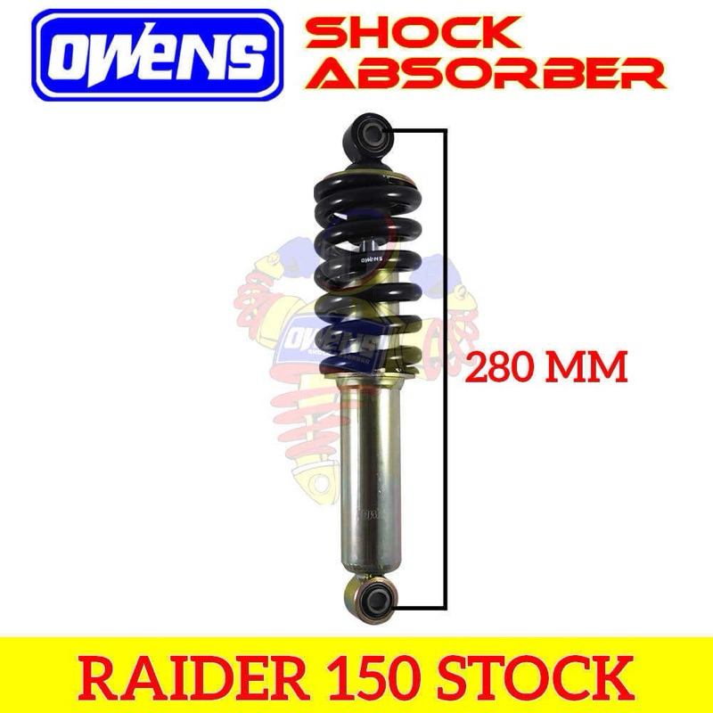 Owens Mono shock absorber Raider150 Raider 150 R150 Black 280mm (plug ...