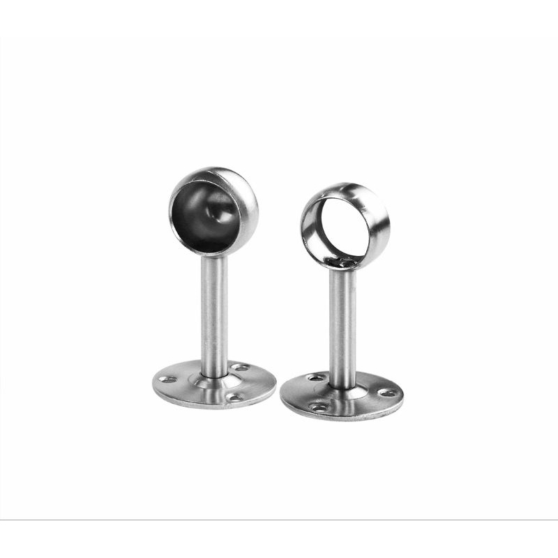 304&202 STAINLESS Round Tube Bracket Stainless Curtain Rod Holder ...