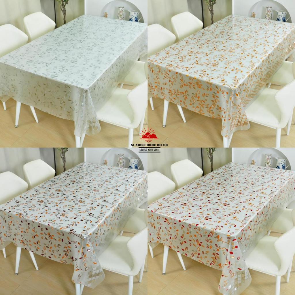 MANTEL Thick Clear Plastic Table Protector Waterproof Heavy Duty Non ...