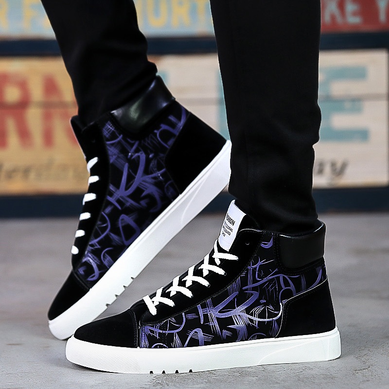 Korean fashion casual canvas shoes for men Flat sneakers shoes rubber ...