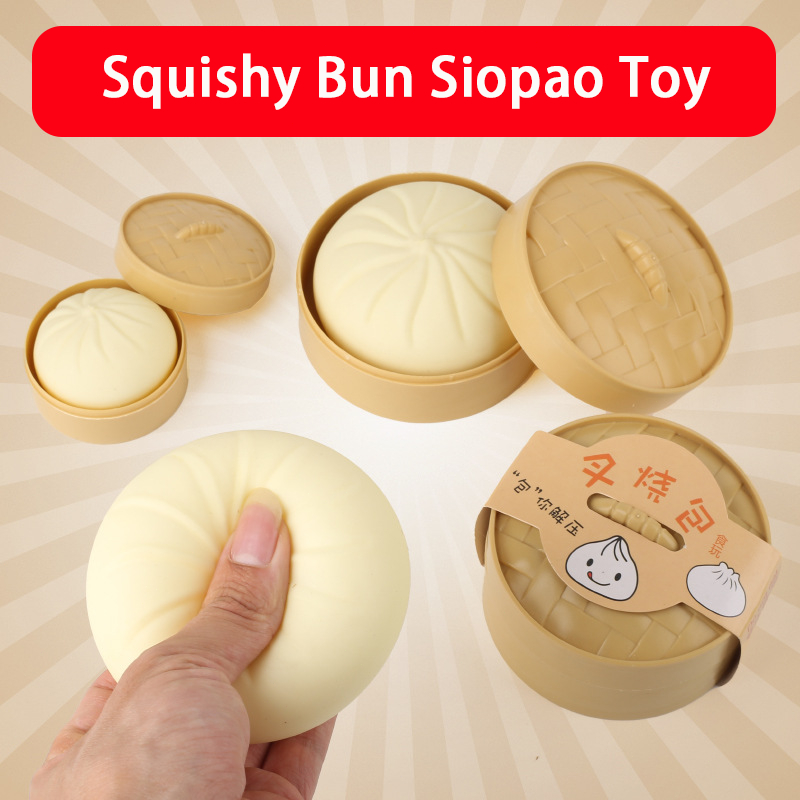 Squishy Bun Siopao Toy Simulation Buns Toys Squeeze Ball Fidget Toys ...