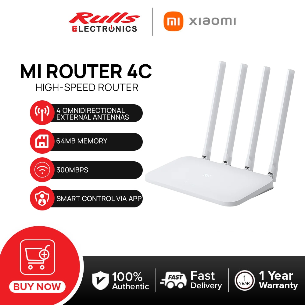 Xiaomi Mi Router 4C | 300Mbps 2.4GHz Wireless Wi-Fi Router with 4 Antennas | Shopee Philippines
