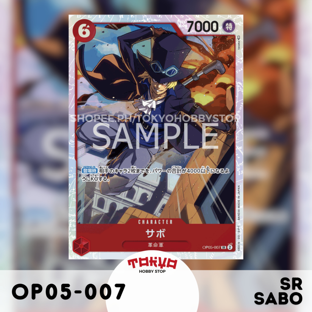 OP05-007 SR Sabo One Piece Trading Card Game SR | Shopee Philippines