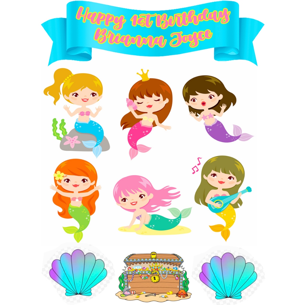 Mermaid Cake Topper / Ariel Cake Topper | Shopee Philippines