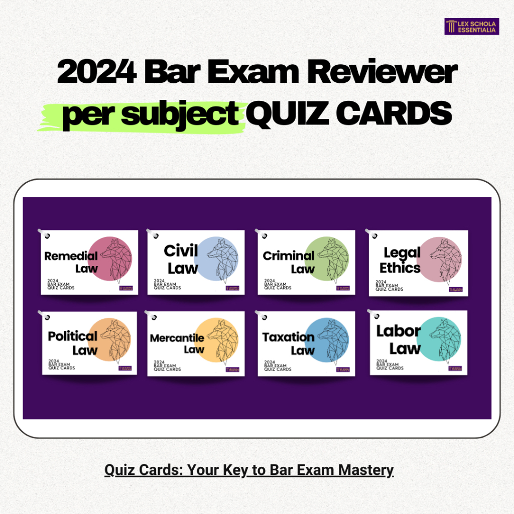 Bar Exam Reviewer Quiz Cards Per Subject | Shopee Philippines