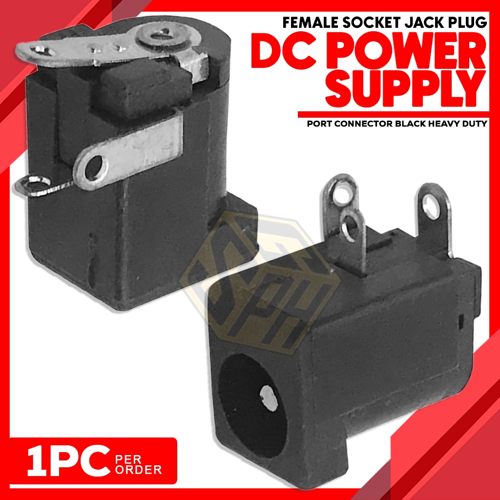 DC Power Supply Socket Female Jack Plug Port Connector Black (Per Piece ...