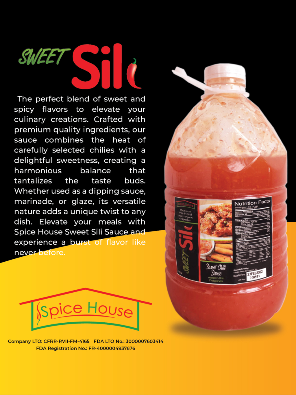 Spice House Sweet Sili Sauce 1 Gallon | Shopee Philippines