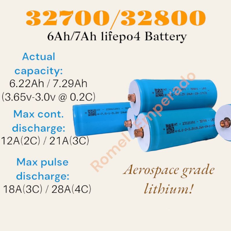 32700 32800 3265 lifepo4 battery 6AH 7AH brand new and true rated ...