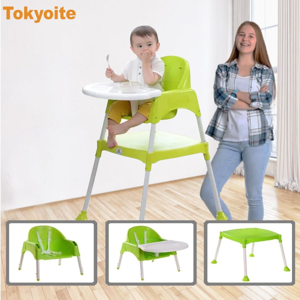 TOKYOITE 2 in 1 High Chair Table with Adjustable Height Removable Food ...