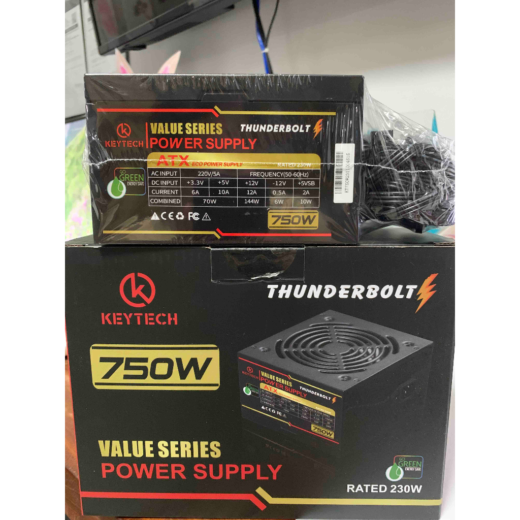 NEW VERSION YGT TOP ONE 750W | KEYTECH 800W ATX 4PIN Long Cable ATX ...