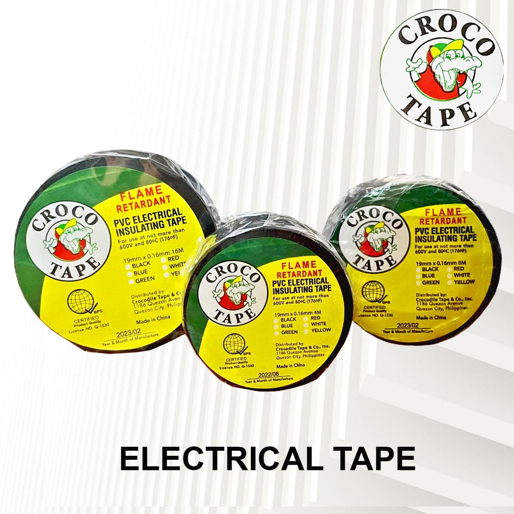 10pcs/bundle Croco Electrical Tape Small Medium Big | Shopee Philippines