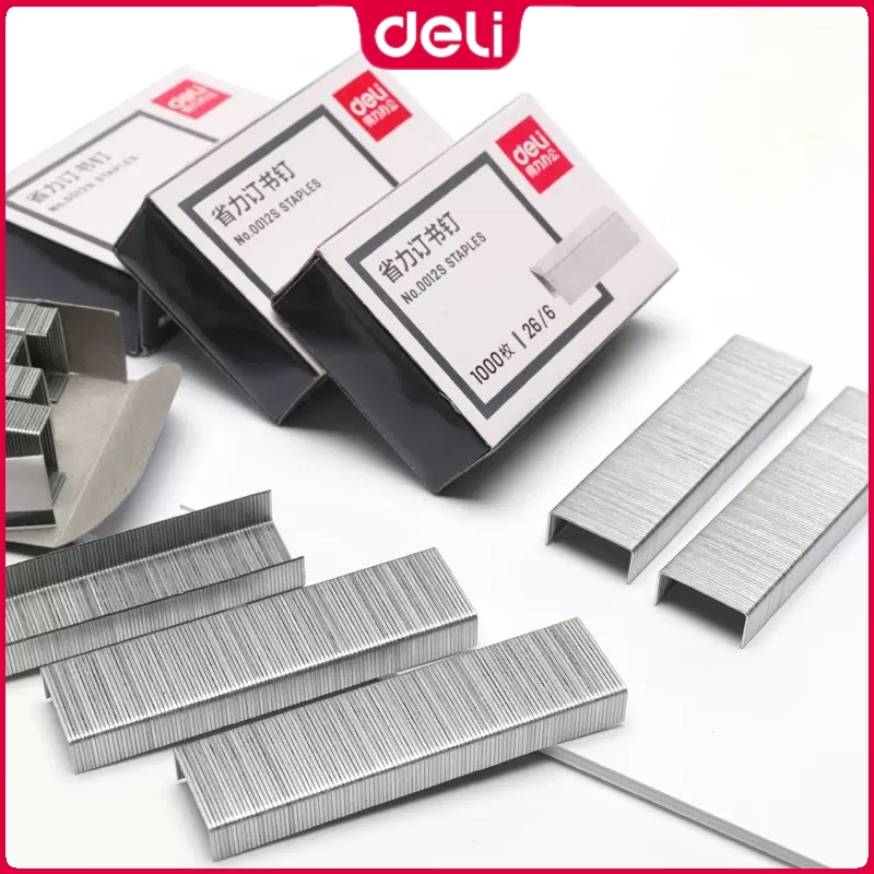 Deli 1000PCS/Box Staple Wire 26/6 School Stationery Office Supplies ...