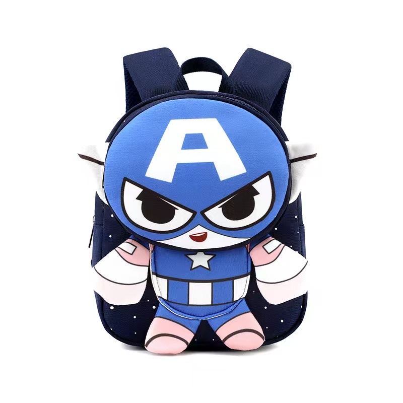 Spiderman School Child Bag Captain America Backpack Kids Bag ...