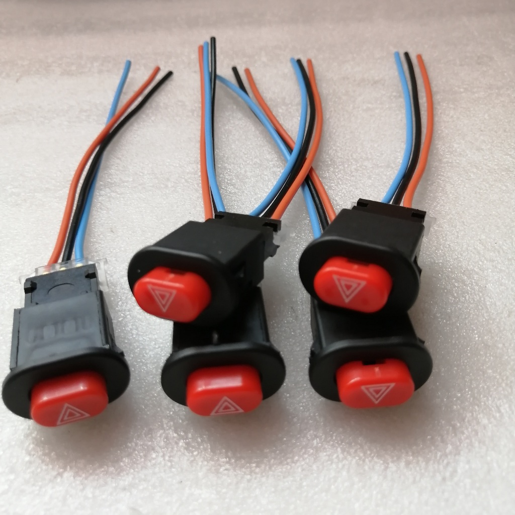 Motorcycle Universal Hazard Switch with Wires, sold as 1 pc. | Shopee ...