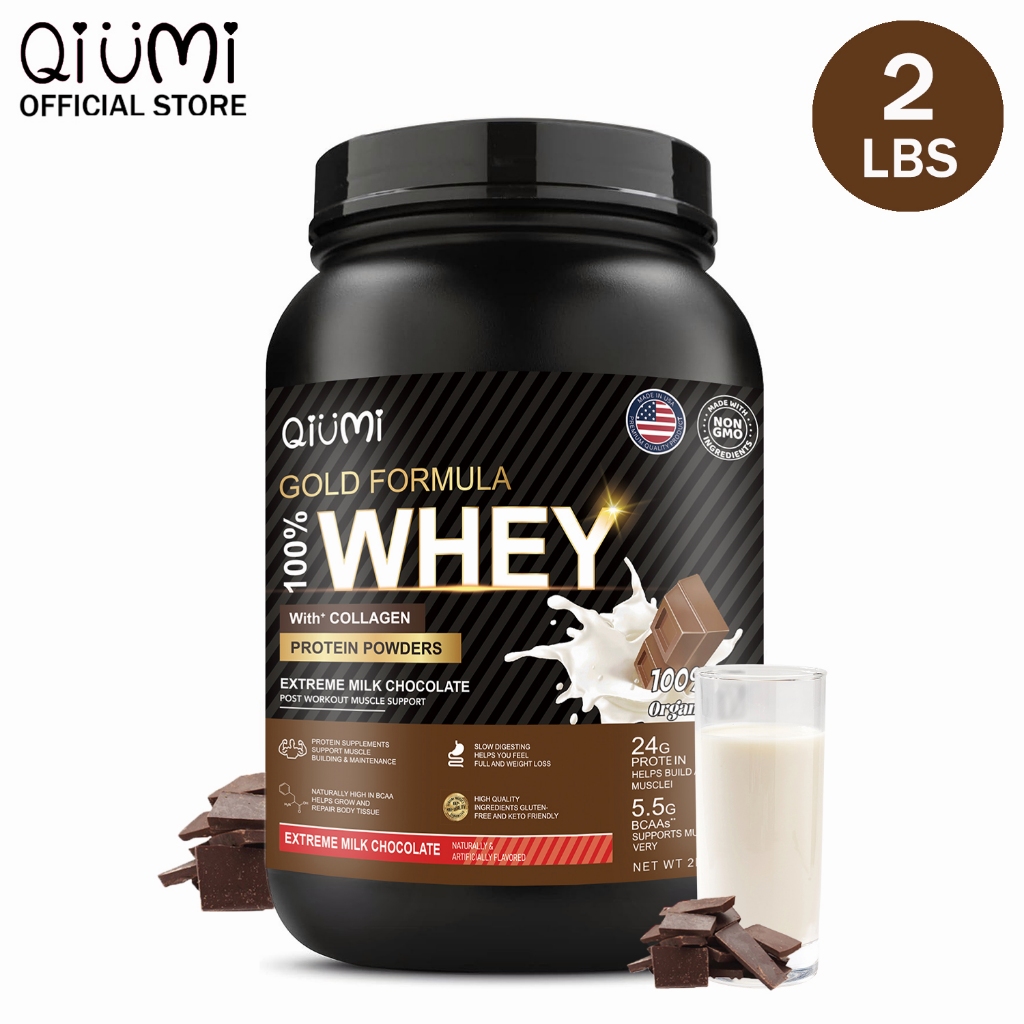 QIUMI Gold Standard 100% Whey Protein Powder Energy Booster Bacc Muscle ...