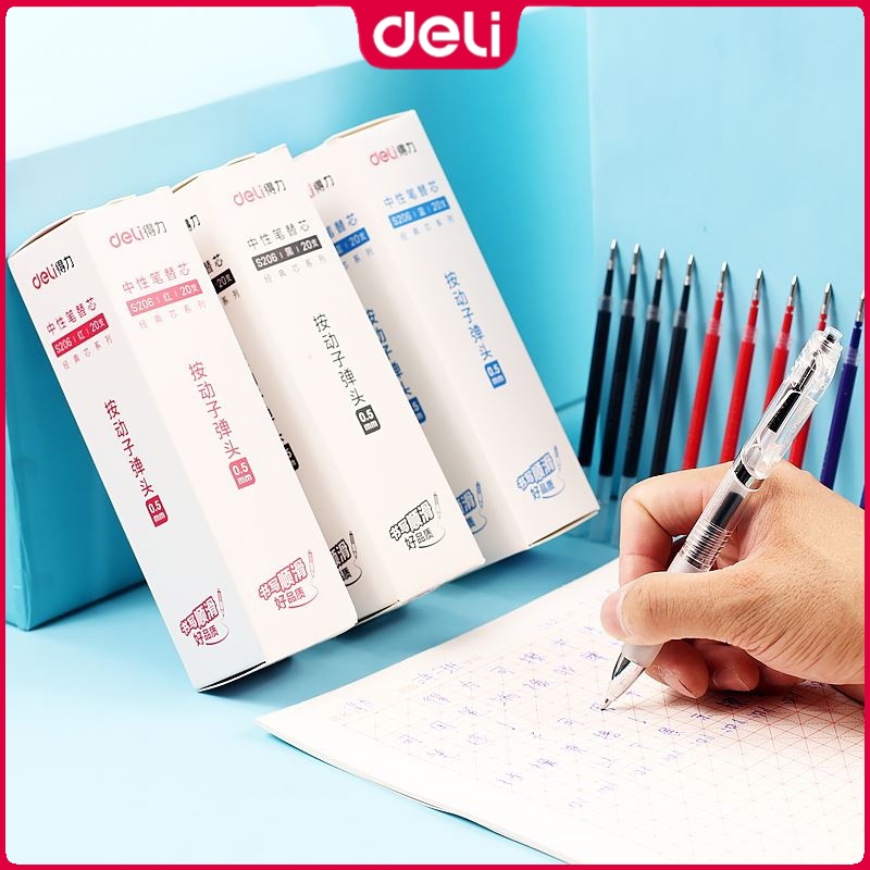 Deli 0.5mm Gel Pen Refill 1PCS School Stationery Supplies S206 | Shopee ...