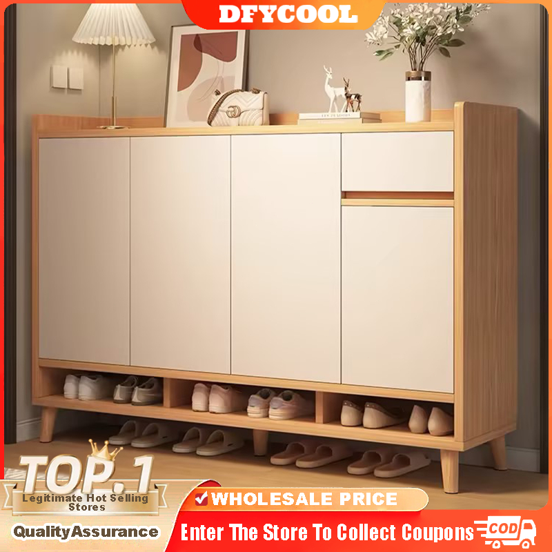 DFYCOOL Shoe Cabinet Wooden Shoe Rack Sorting Home Doorstep Large ...