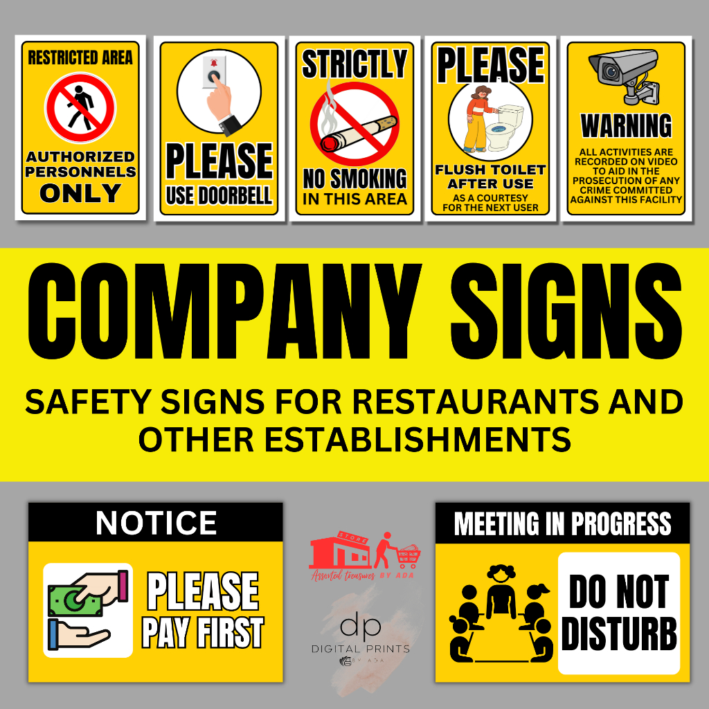company signage, establishment signage, laminated signage | Shopee ...