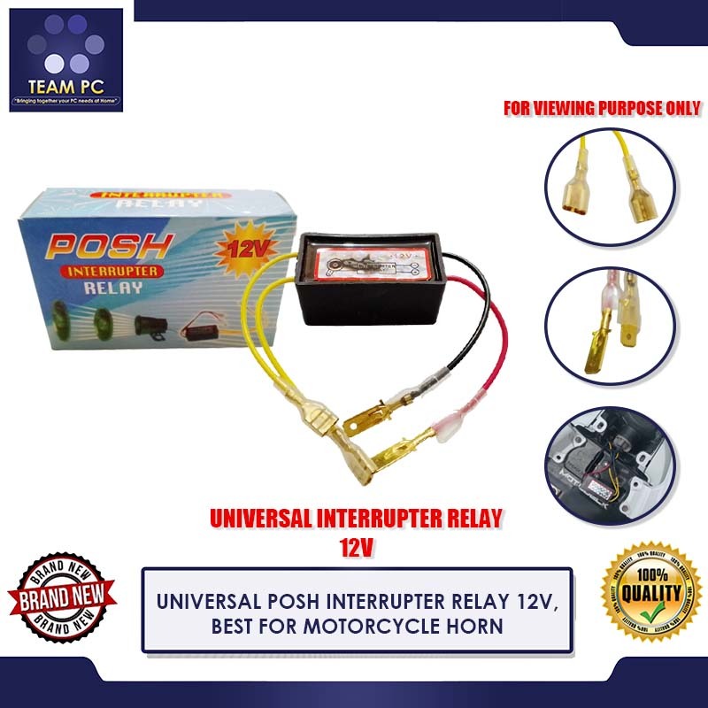 TEAM PC UNIVERSAL POSH INTERRUPTER RELAY 12V, BEST FOR MOTORCYCLE HORN ...