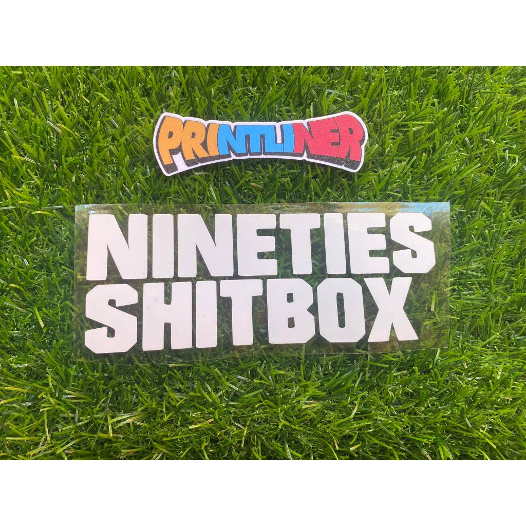 NINETIES SHITBOX STICKER DECALS FOR MOTORCYCLE, CARS & ETC (WATERPROOF ...