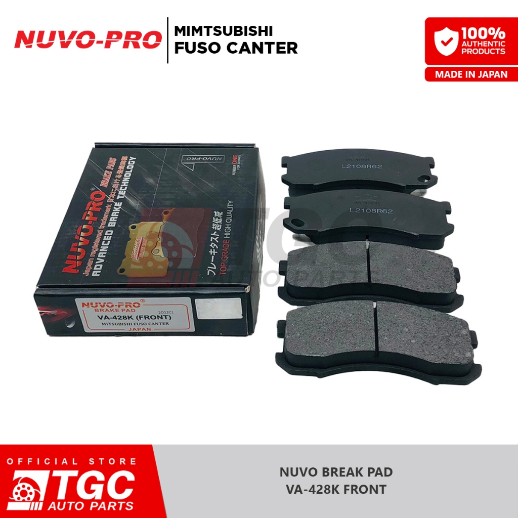 Nuvo-Pro Brake Pad VA-428K (Front), Mitsubishi Fuso Canter - 1pc ...