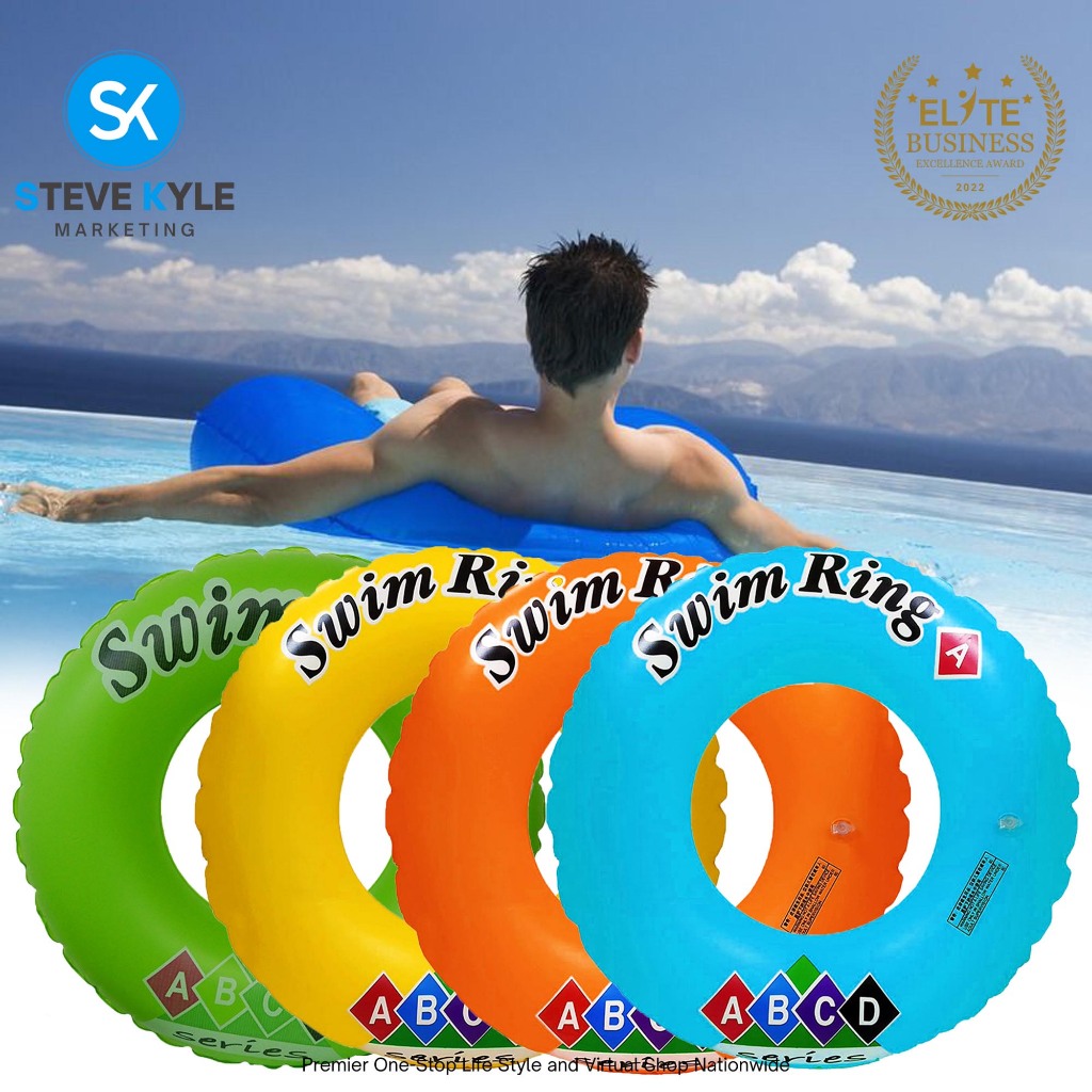 Inflatable Ring Float Pool Colorful Swim Water Tubes Swimming Float Ring Salbabida | Shopee ...