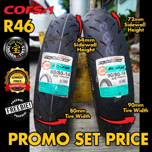 CORSA TIRE R46 PROMO SET PRICE BY TAKARA TIRES, Motorcycle Tires ...