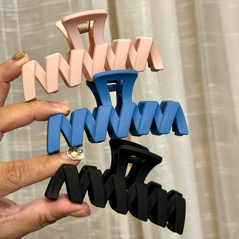 T40 Zigzag Matte Nude Beige Brown Hair Clamp HAIR Claws Clamps HAIR ...