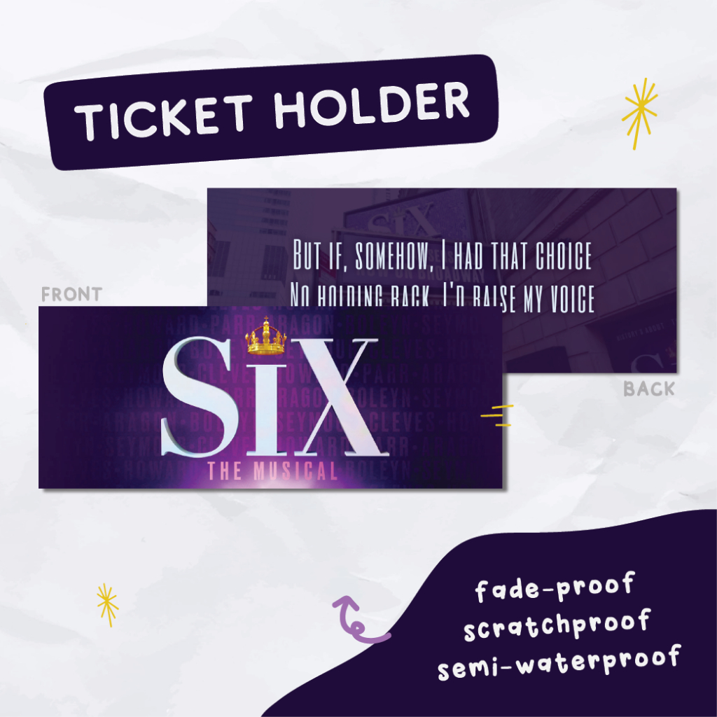 SCRATCHPROOF SIX The Musical Ticket Holder | Shopee Philippines