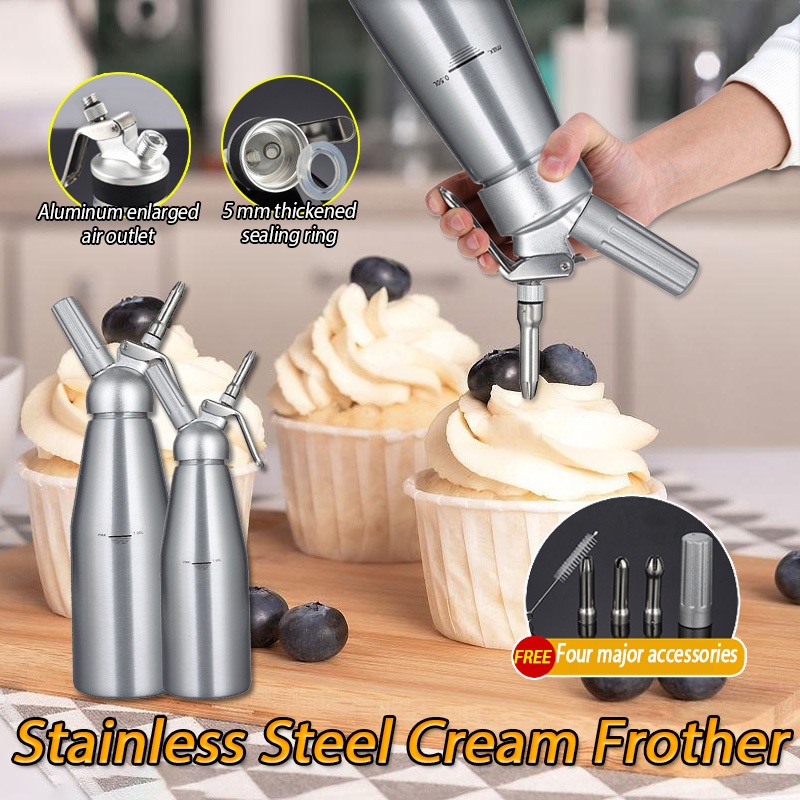 1000ML/500ML Aluminum Whipped Dessert Cream Butter Dispenser,Cream Gun ...